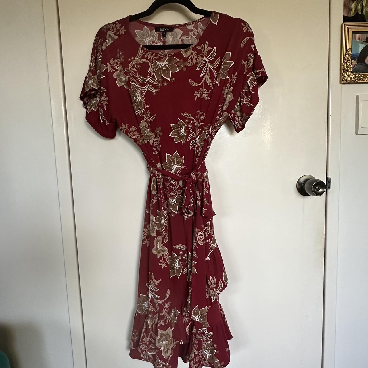Basque tie front dress | Depop