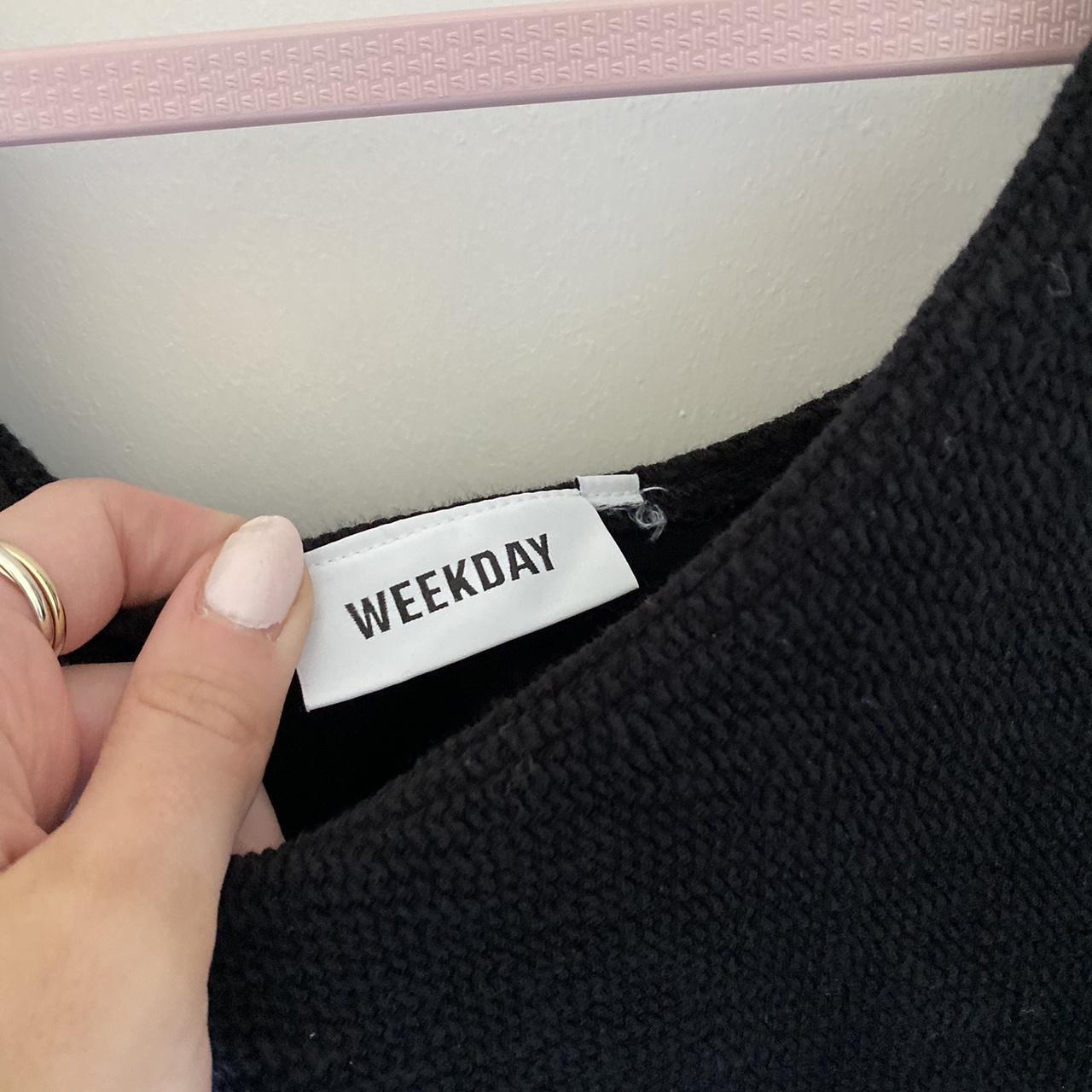 Weekday black tank / crop top Size S - Depop