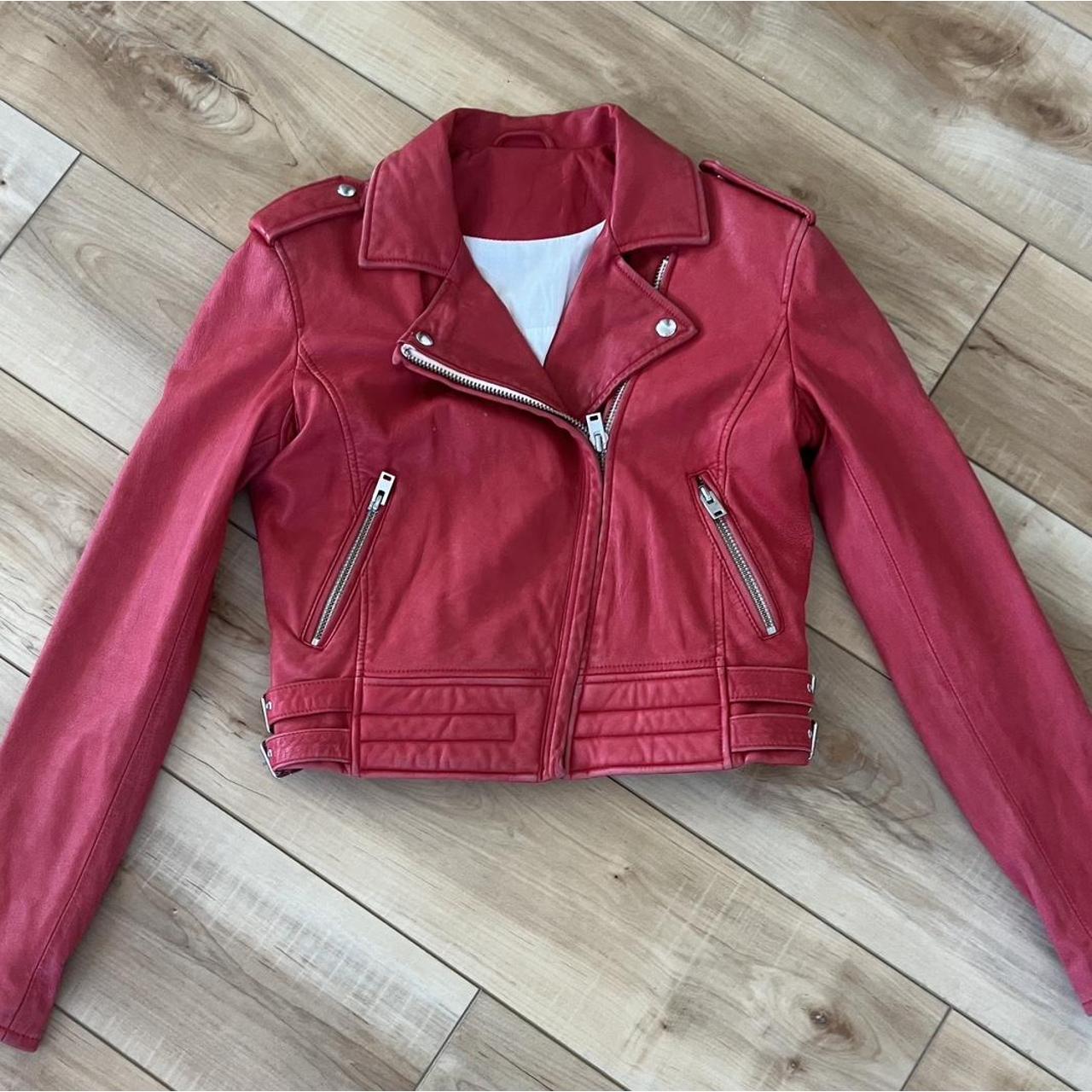 IRO leather biker jacket in lamb leather. Gorgeous... - Depop
