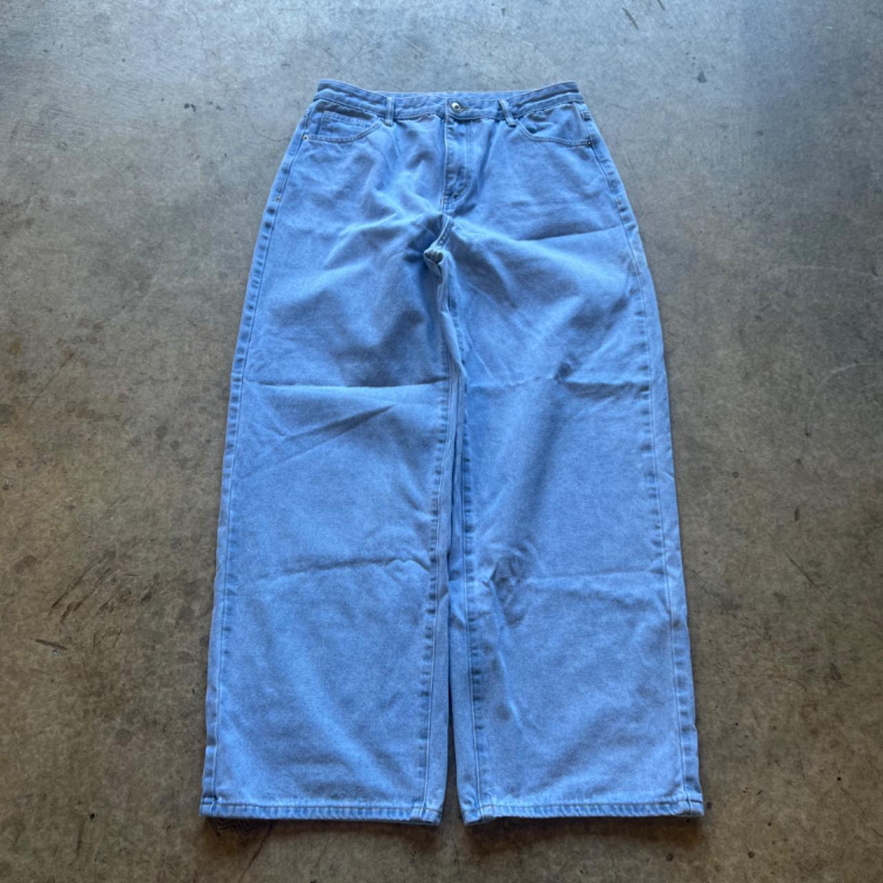 Wide Leg Baggy Jnco Type Jeans Size 32 Might be... - Depop