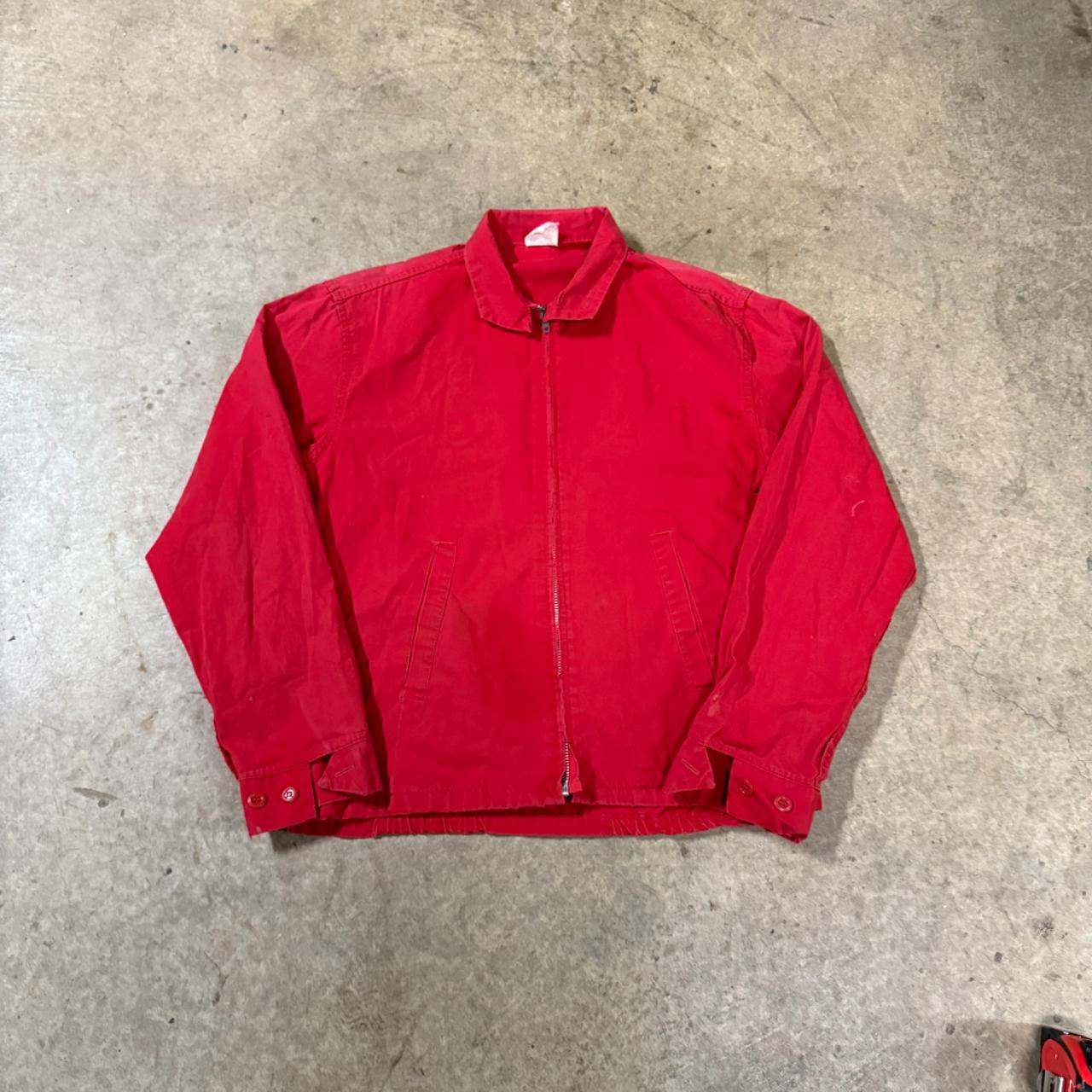 Vintage 60s Red Detroit Jacket Size M - 20in x... | Depop