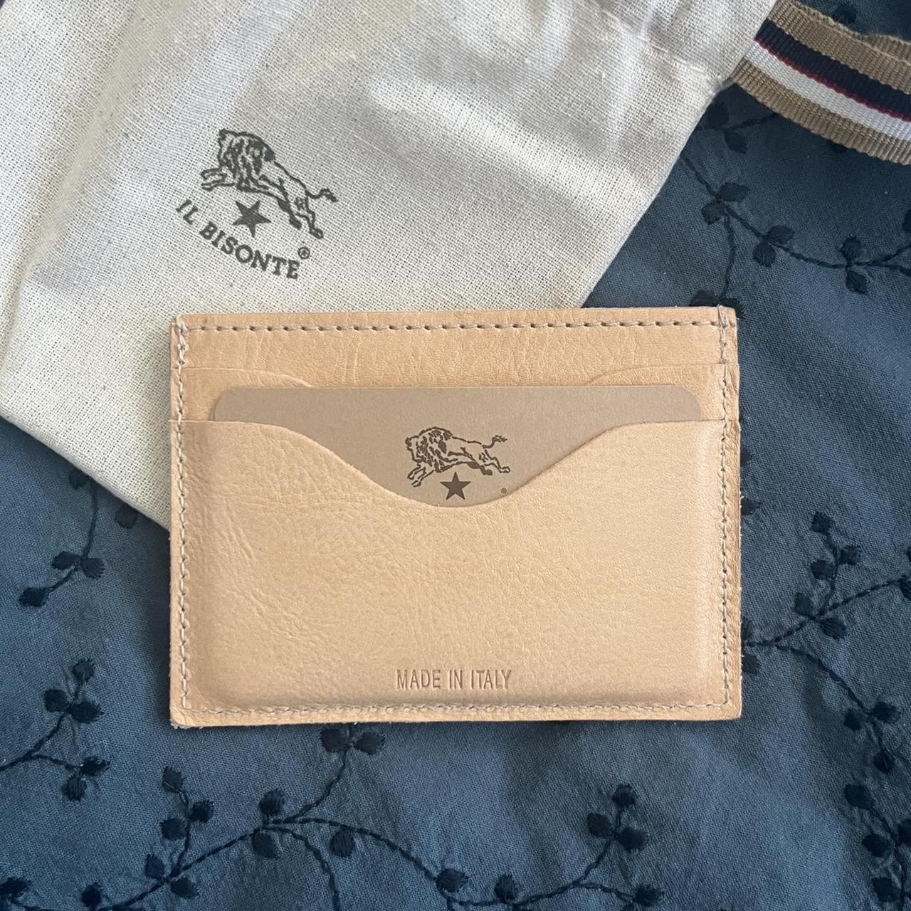 NWT Il Bisonte leather card holder in natural... - Depop