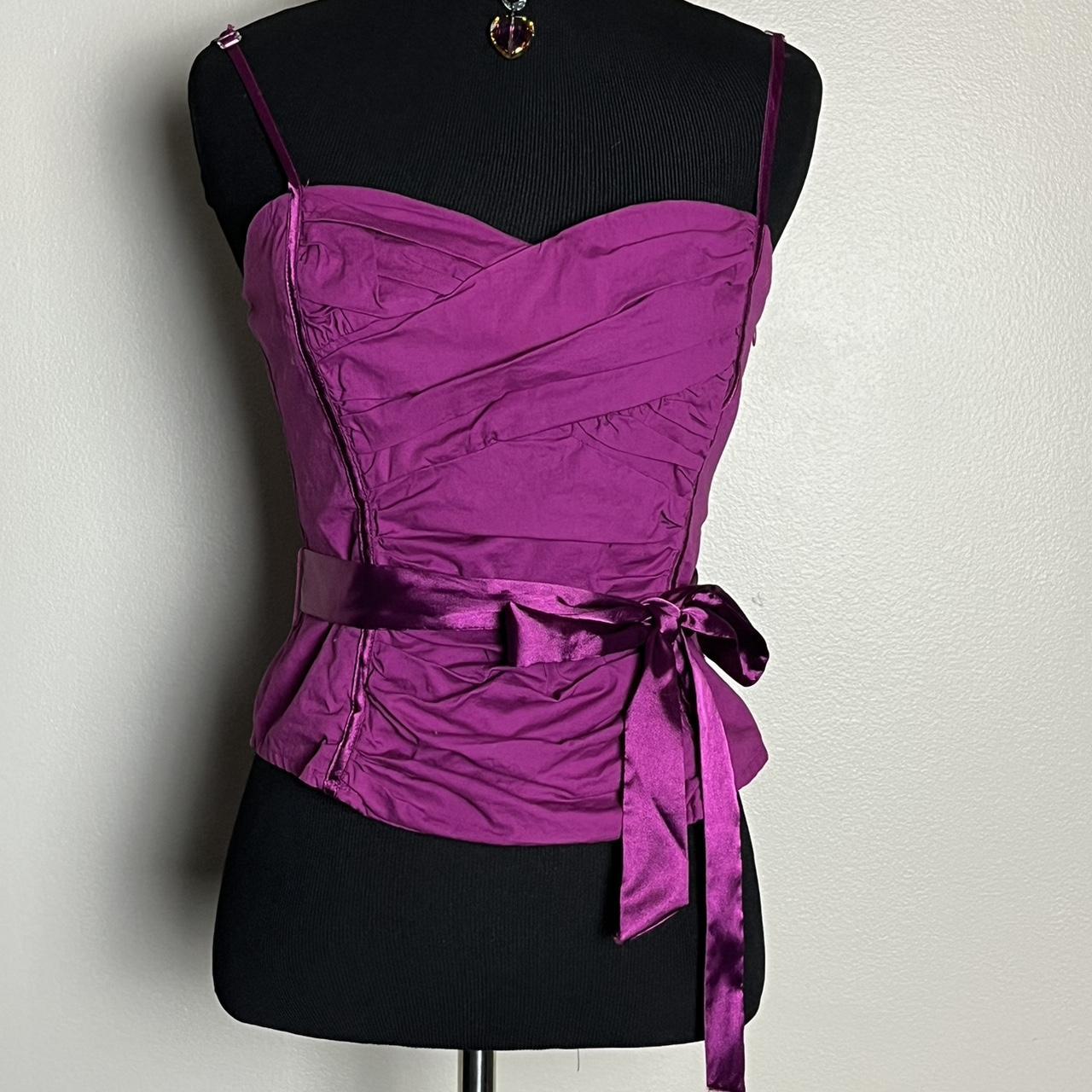 Vintage, fuchsia, corset, super cute never worn... - Depop