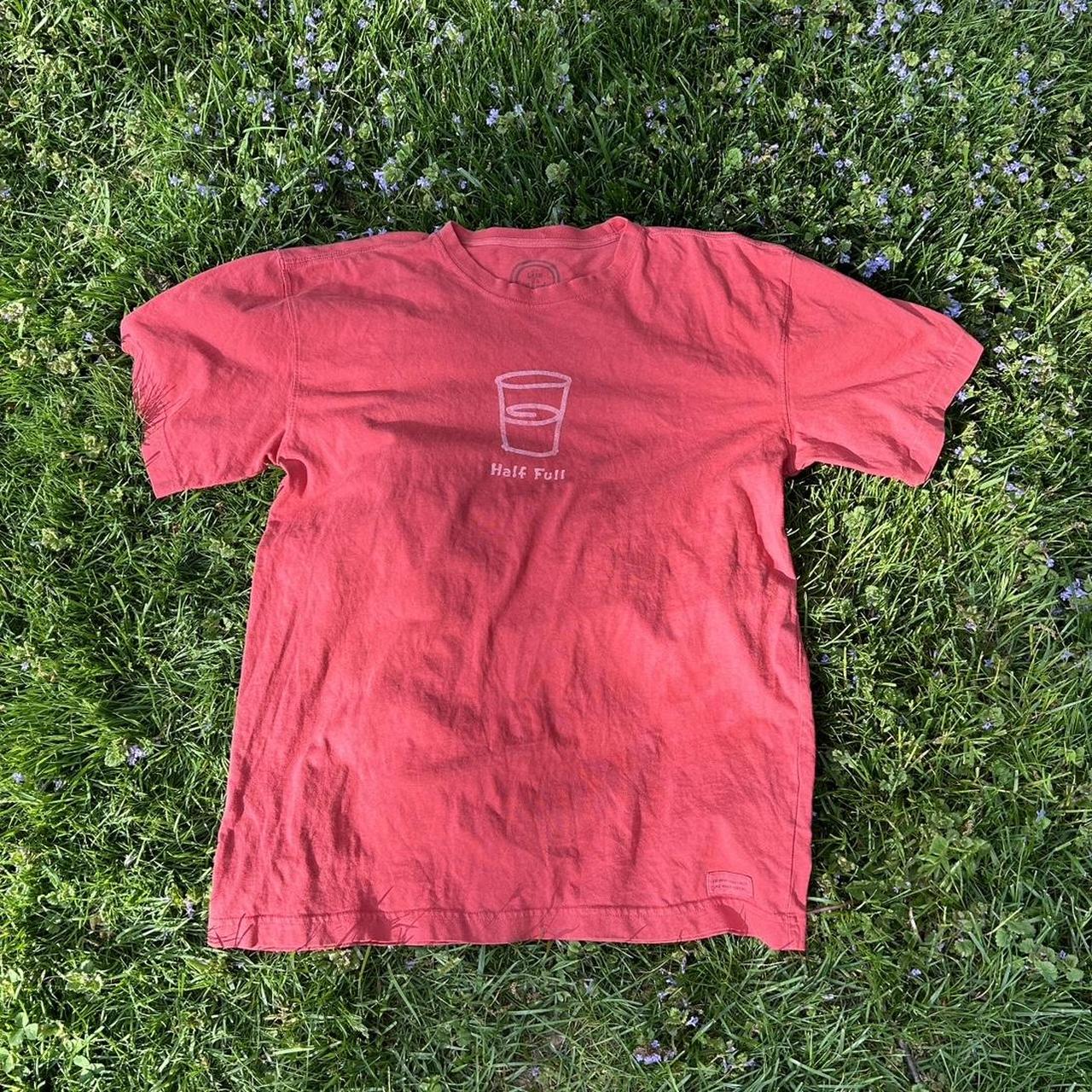 Life is Good Glass Half Full Tee - Depop