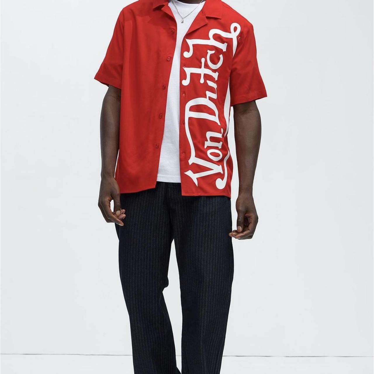 Von Dutch Oversized White Font Shirt ** CROSSPOSTED... | Depop