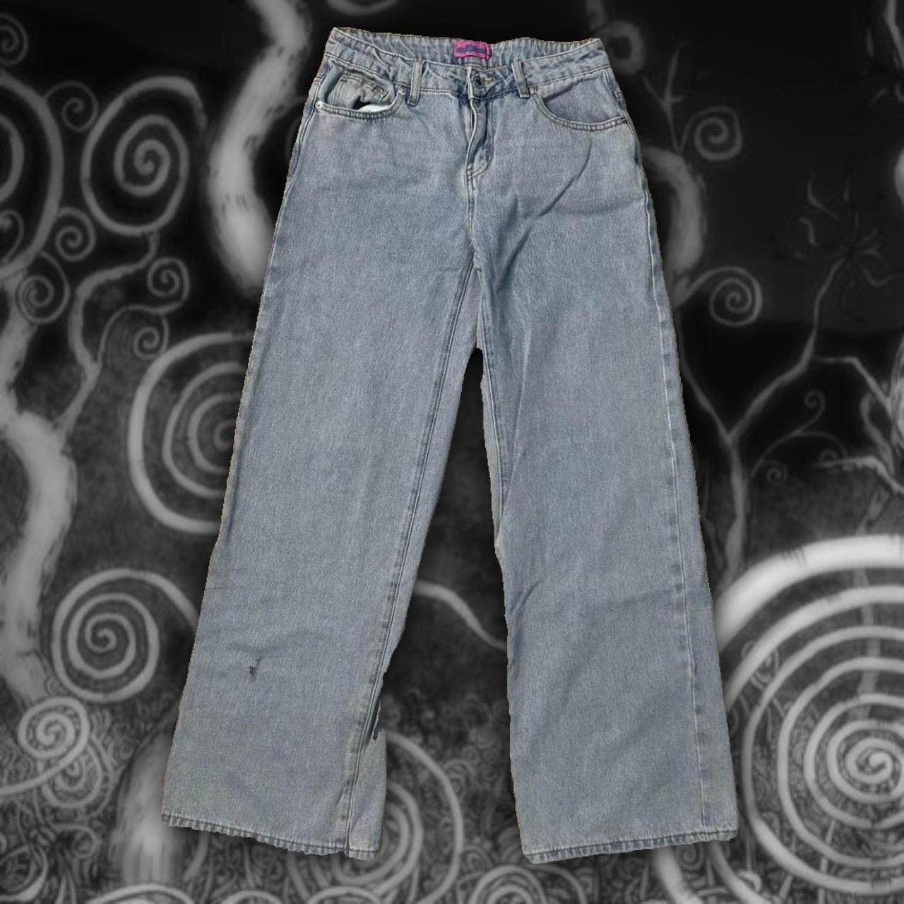 edikted raelynn wide leg jeans in size small! inseam... | Depop