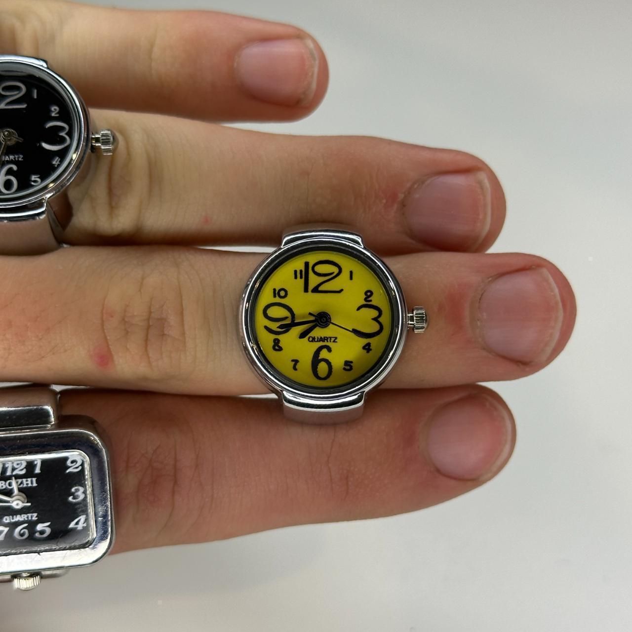 #217 Finger Watch ring (yellow) super high... | Depop