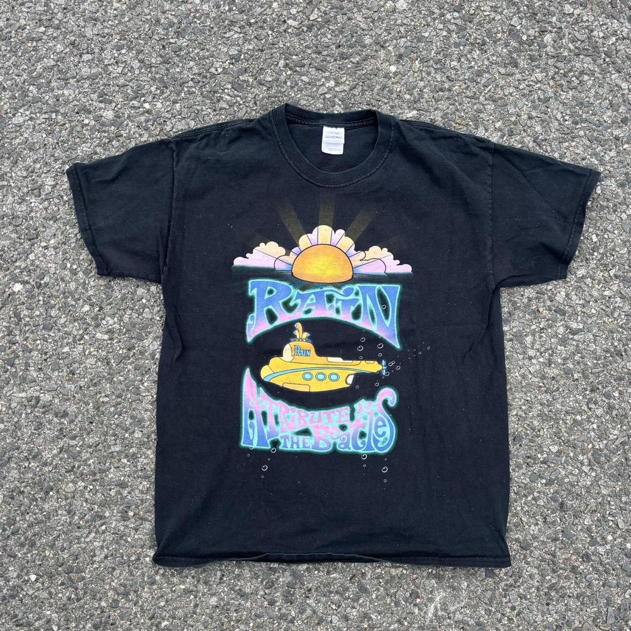 Vintage 90s Rain A tribute to the Beatles Graphic T... | Depop