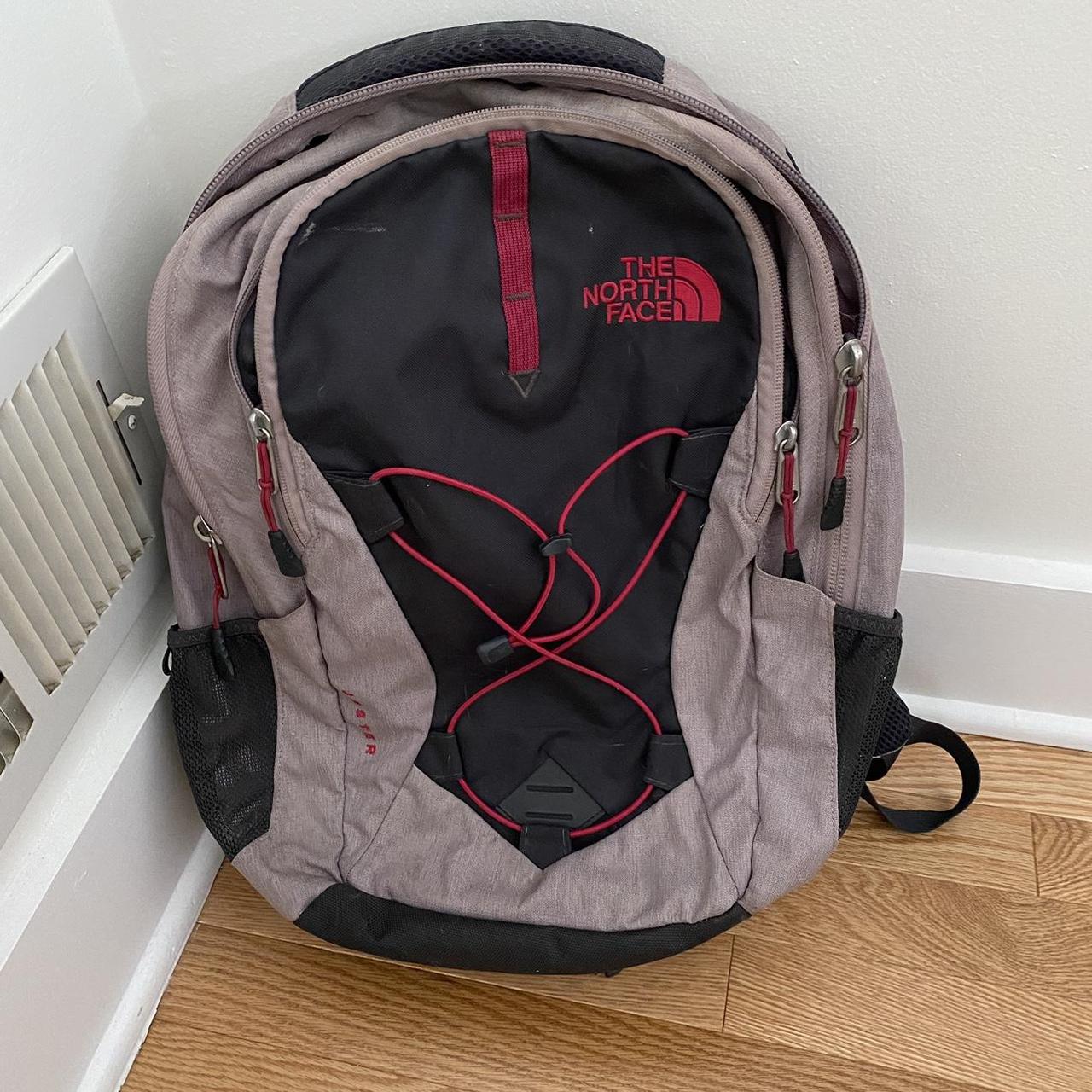North Face Jester Backpack Pink Purple Grey - Depop