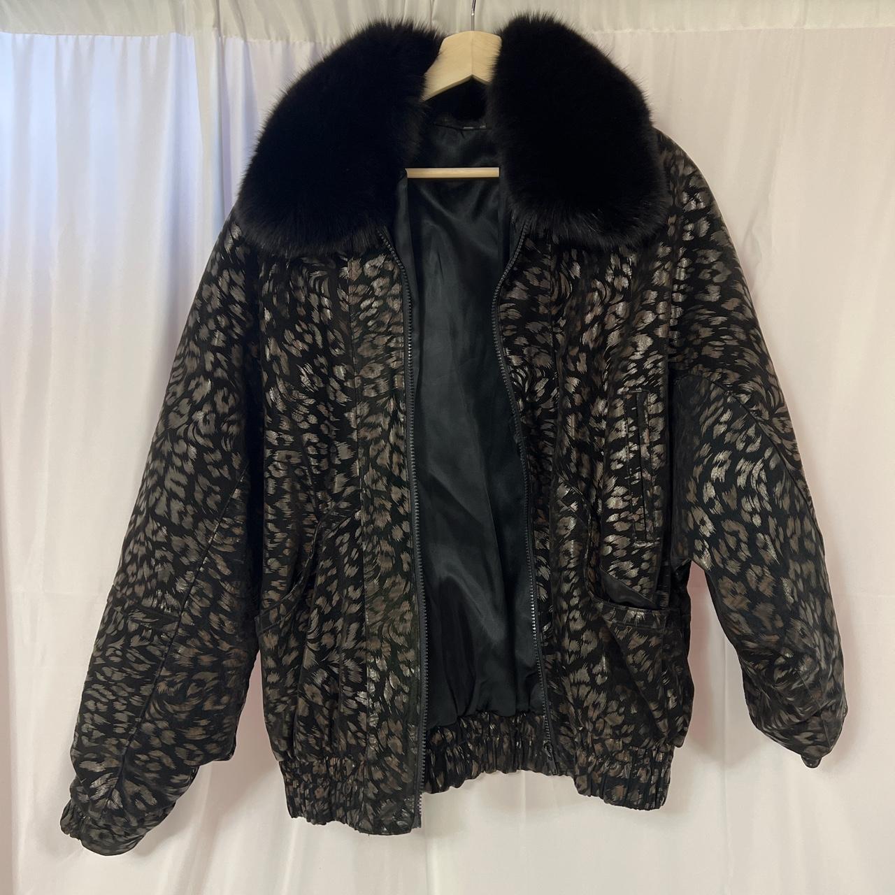 🐆Leopard Print Leather Jacket🐆 🖤Amazing vintage Y2K... - Depop