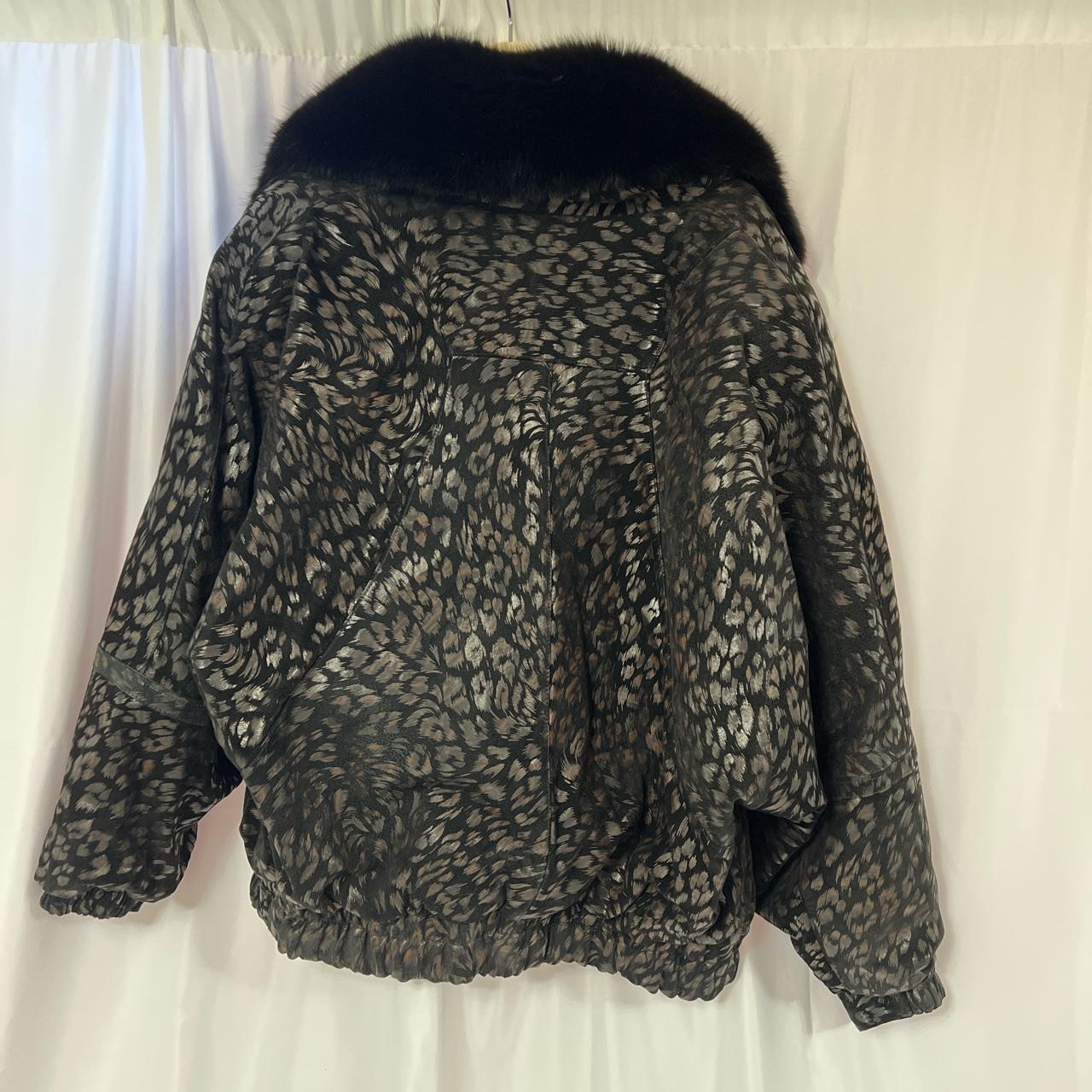 🐆Leopard Print Leather Jacket🐆 🖤Amazing vintage Y2K... - Depop