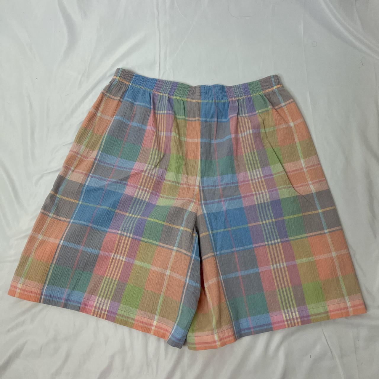 🍑Pastel Check Shorts🍑 Cute vintage 80s Koret... - Depop