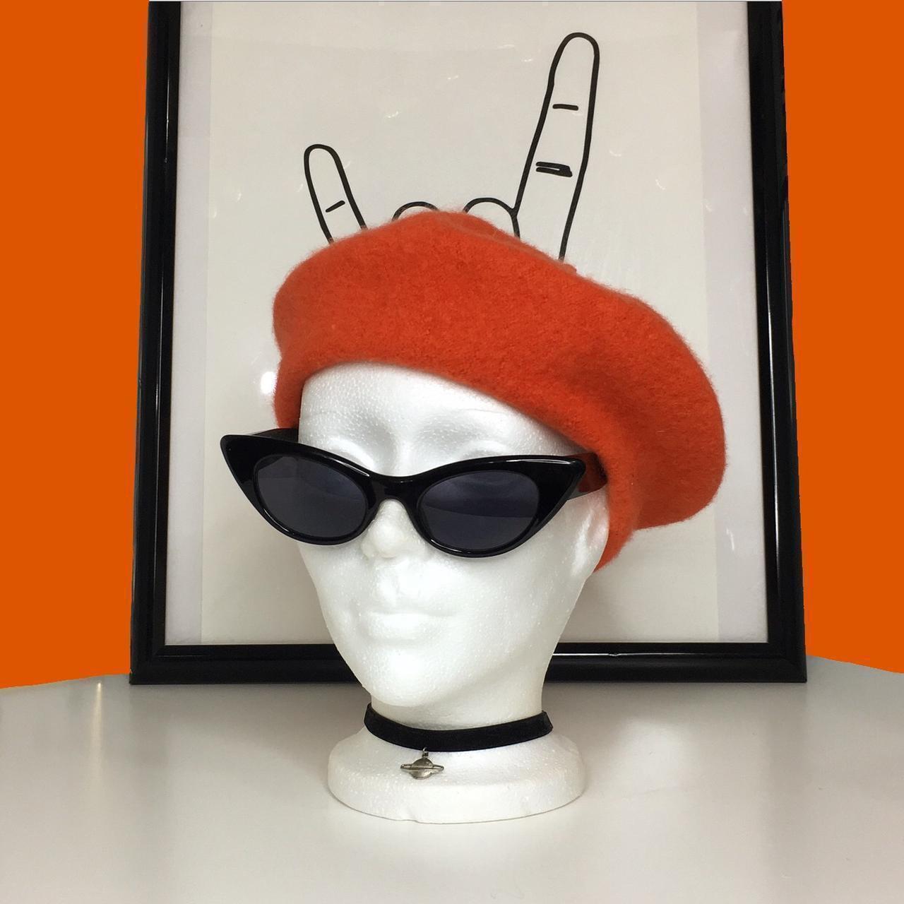 🍊 Orange Beret 🍊 🧡Fresh af deep orange wool beret... - Depop