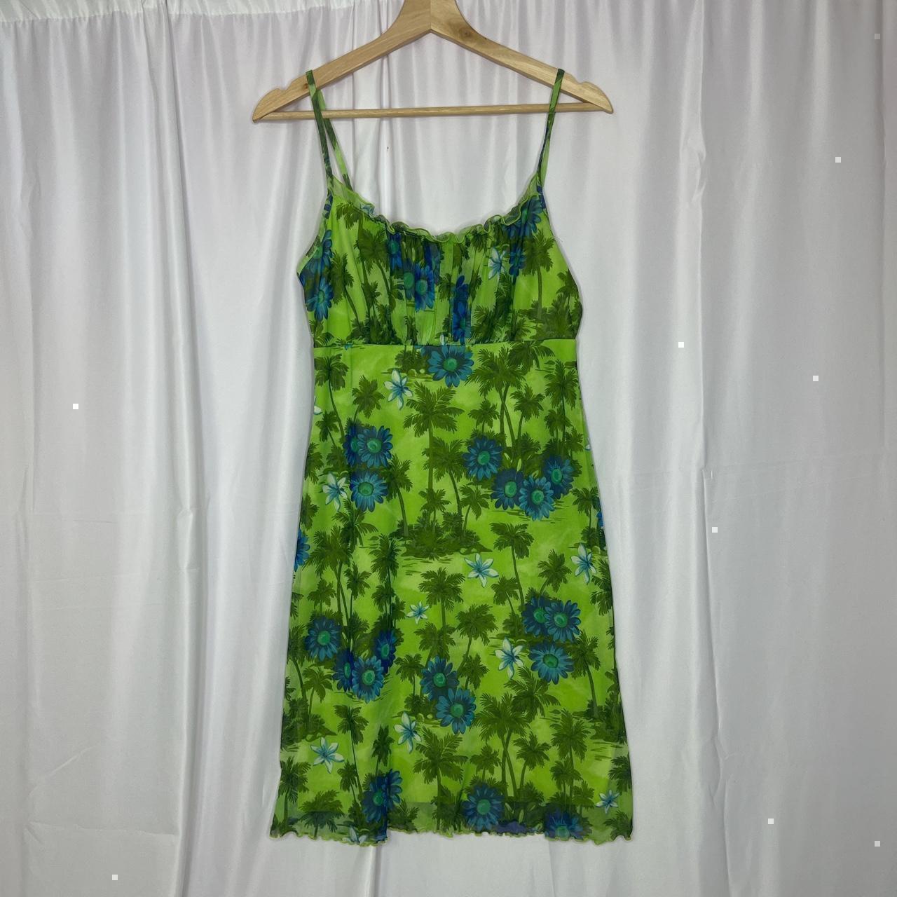 🌴Green 90s Dress🌴 🎍Amazing vintage 90s California... - Depop