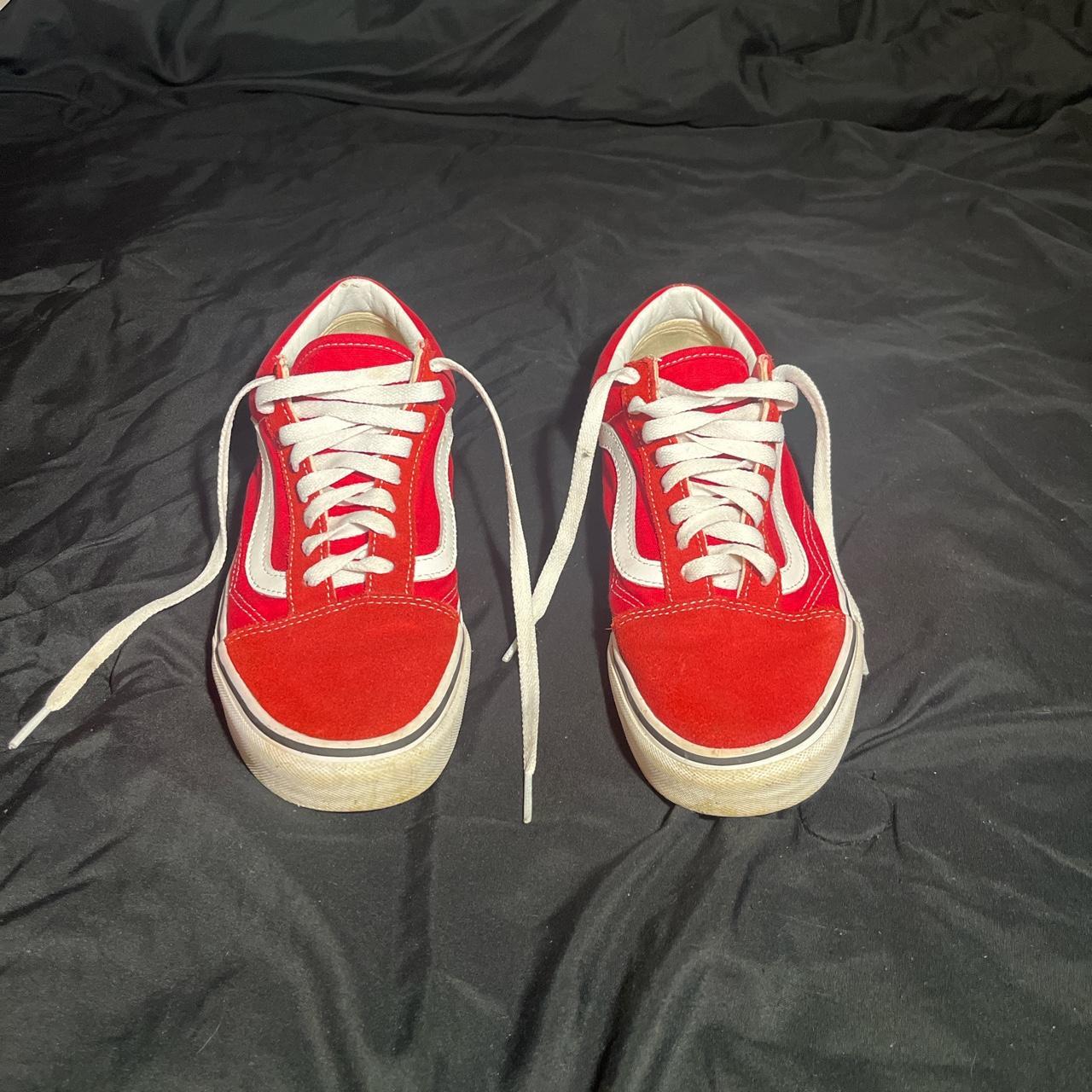 Red Vans, lightly worn. - Depop
