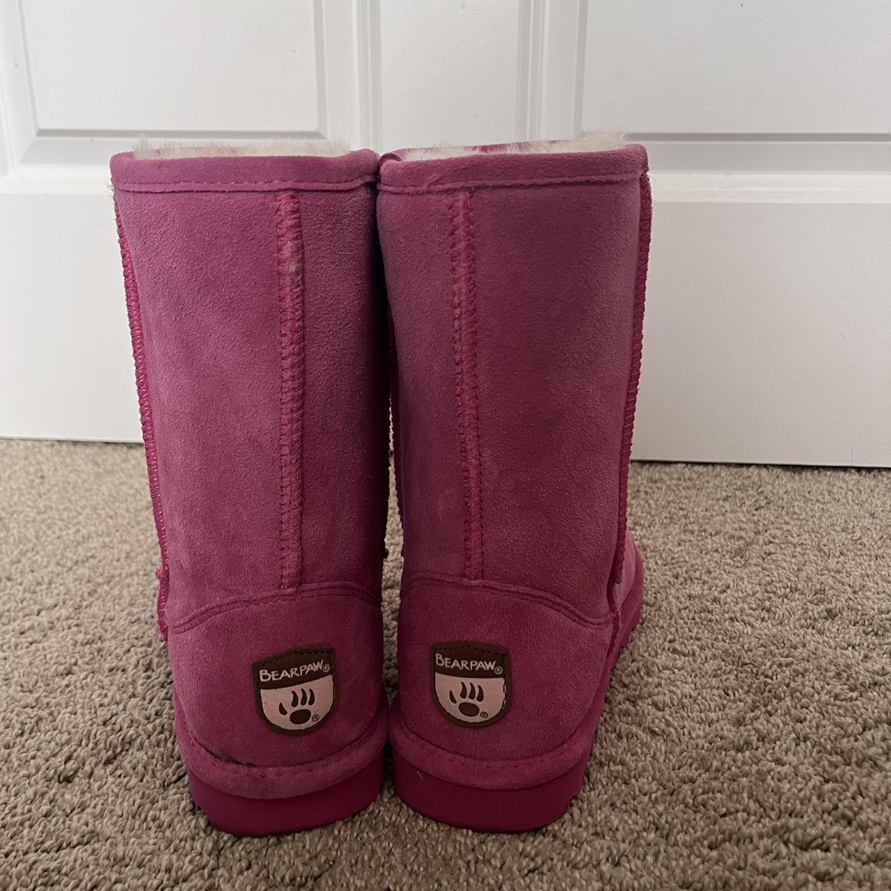 Pink UGG like bearpaw suade boots with fur lining -... - Depop