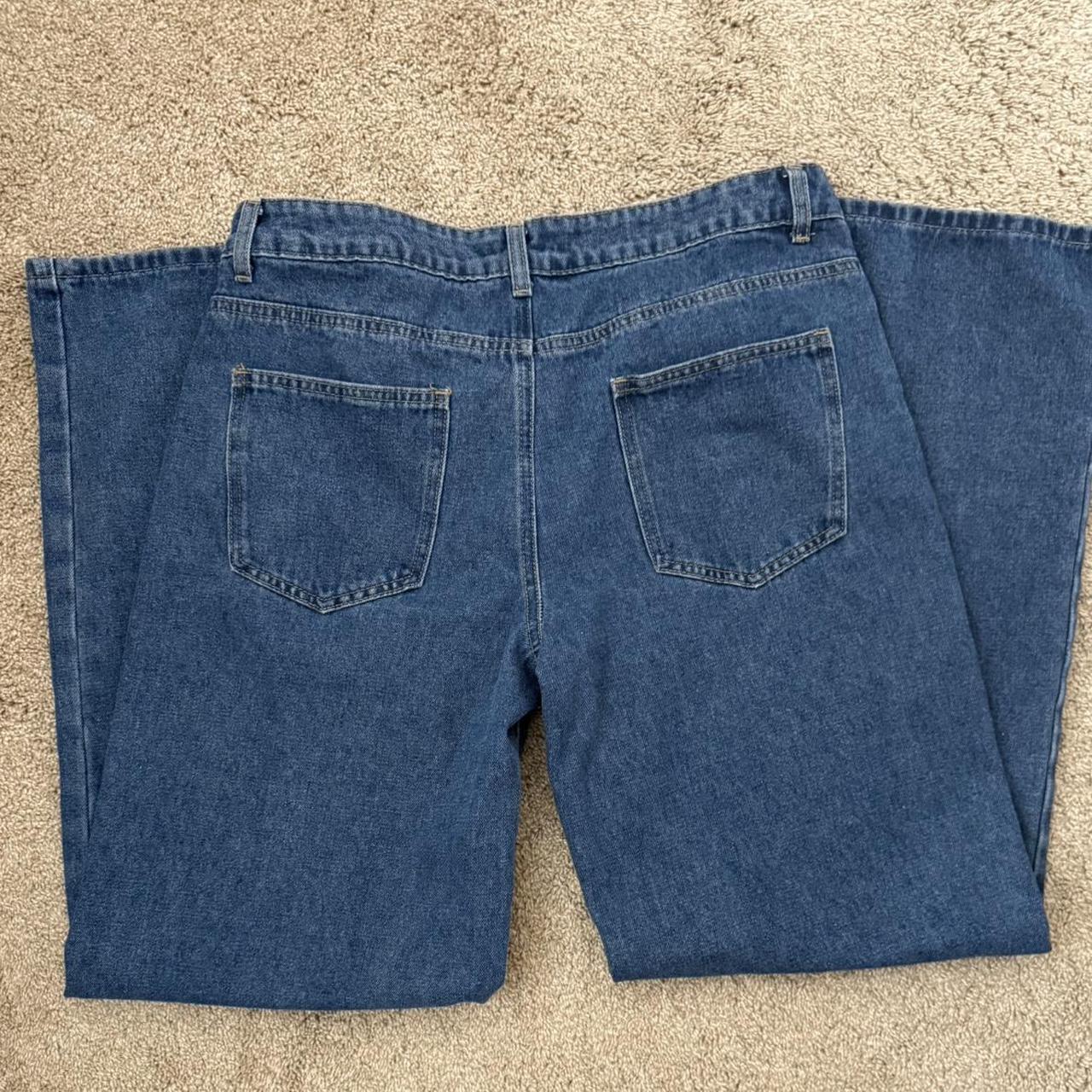 wide leg low rise jeans | Depop