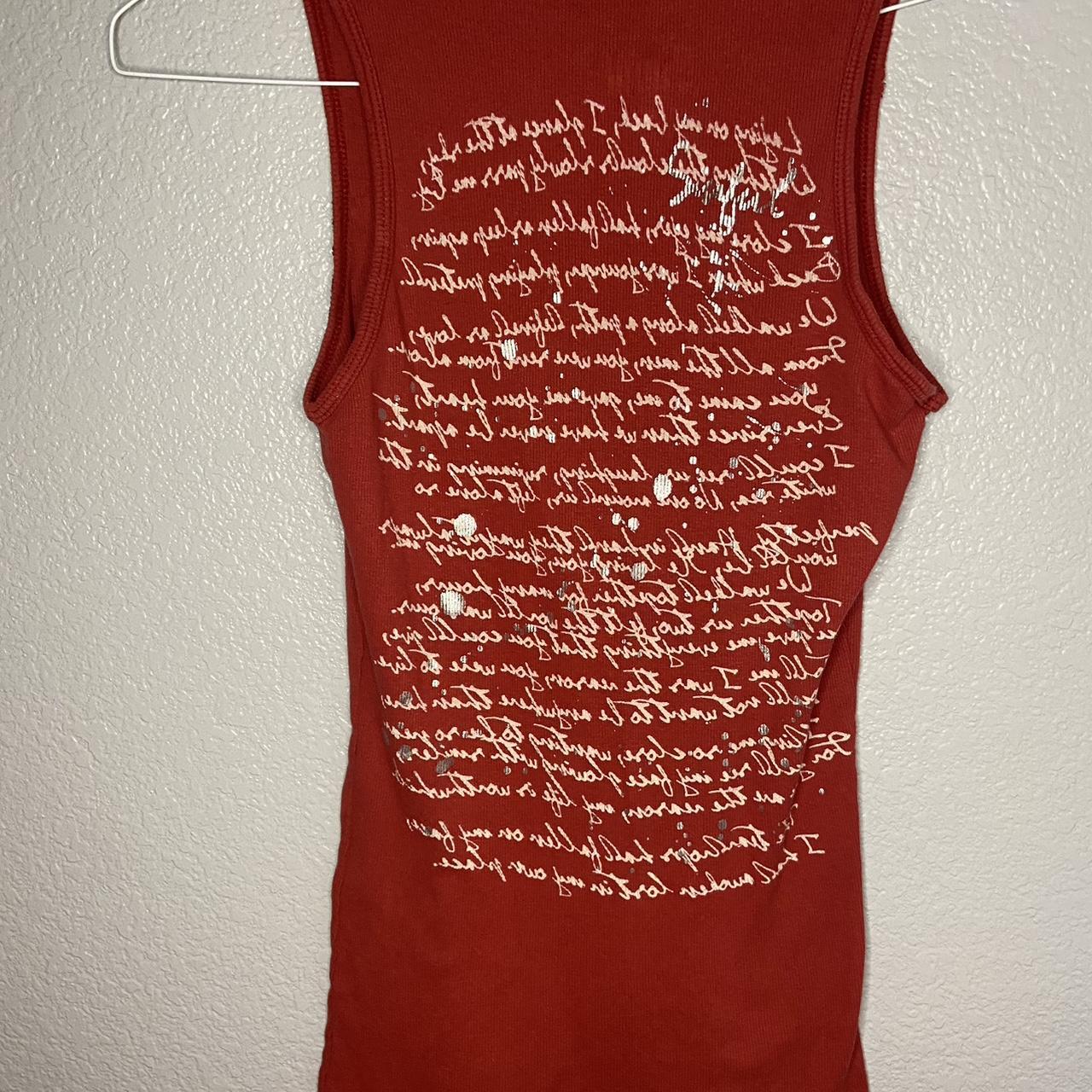 Sinful Red Women’s X Large Tank Top Angel wings... - Depop