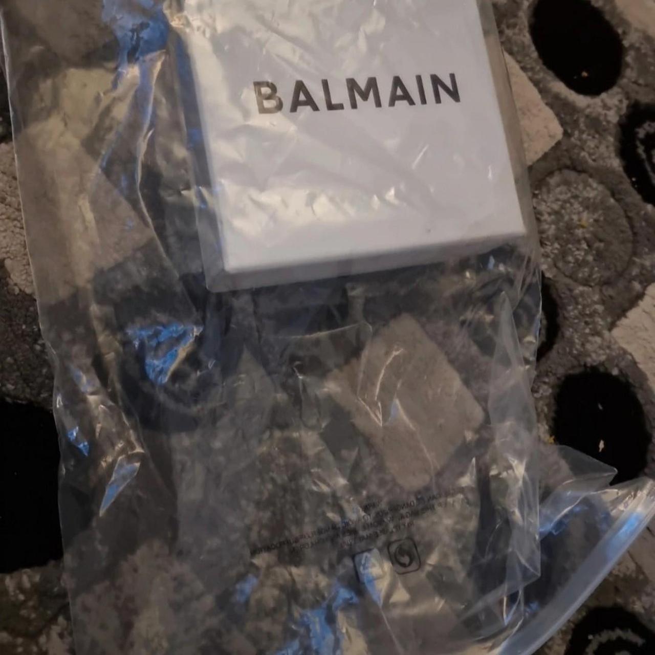 This Genuine Balmain Men's Black Leather Wallet is a... - Depop