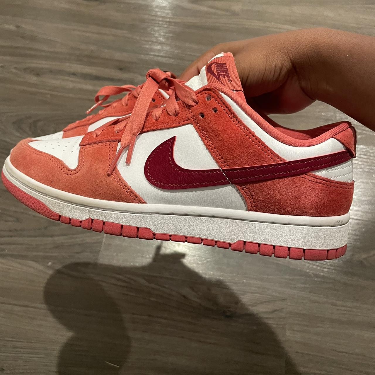 valentine’s day edition low nike dunks women’s 7.5 - Depop
