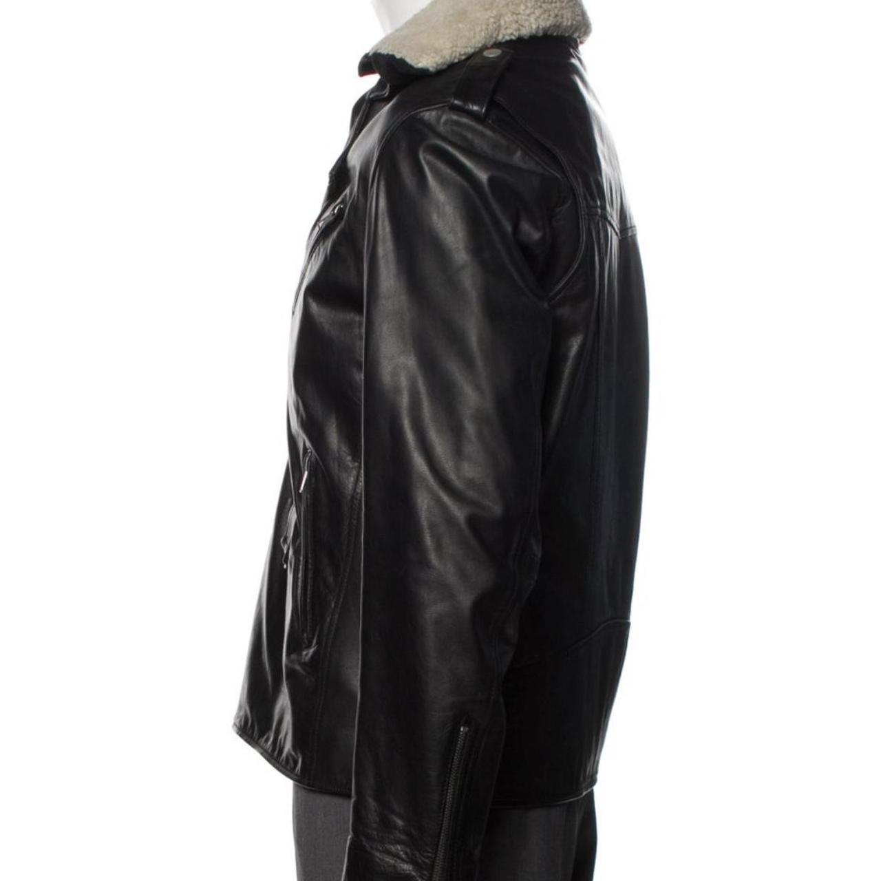 Sandro XL men’s leather jacket. Removable wool... - Depop