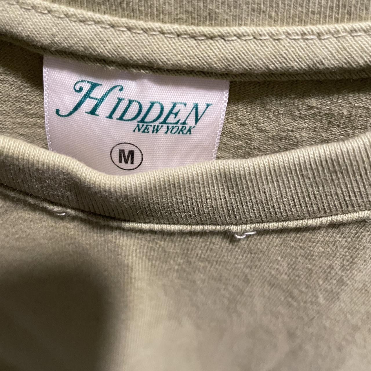 Hidden NY Japanese logo t shirt, size medium. Olive... - Depop