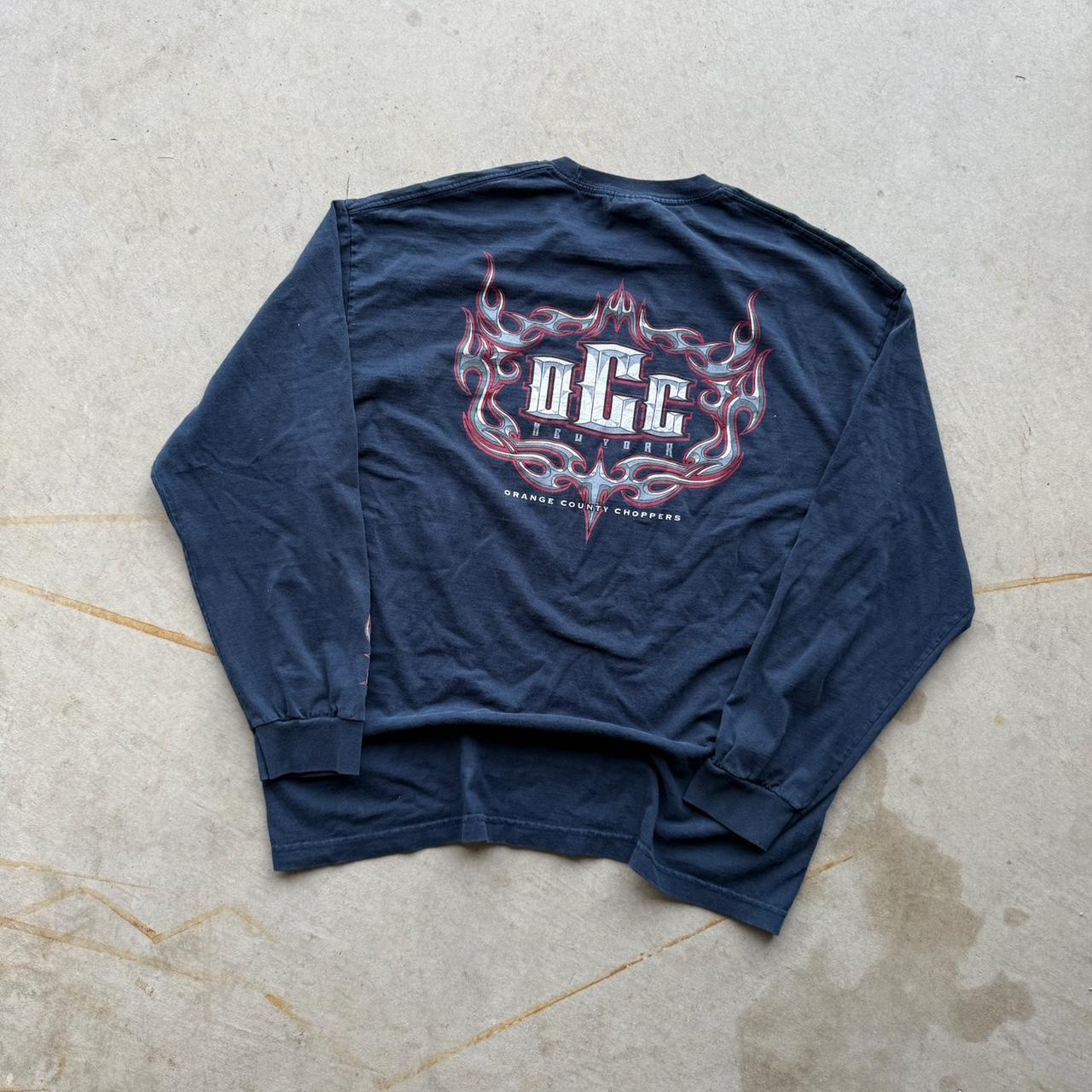 Vintage y2k Orange County Choppers long sleeve biker... | Depop
