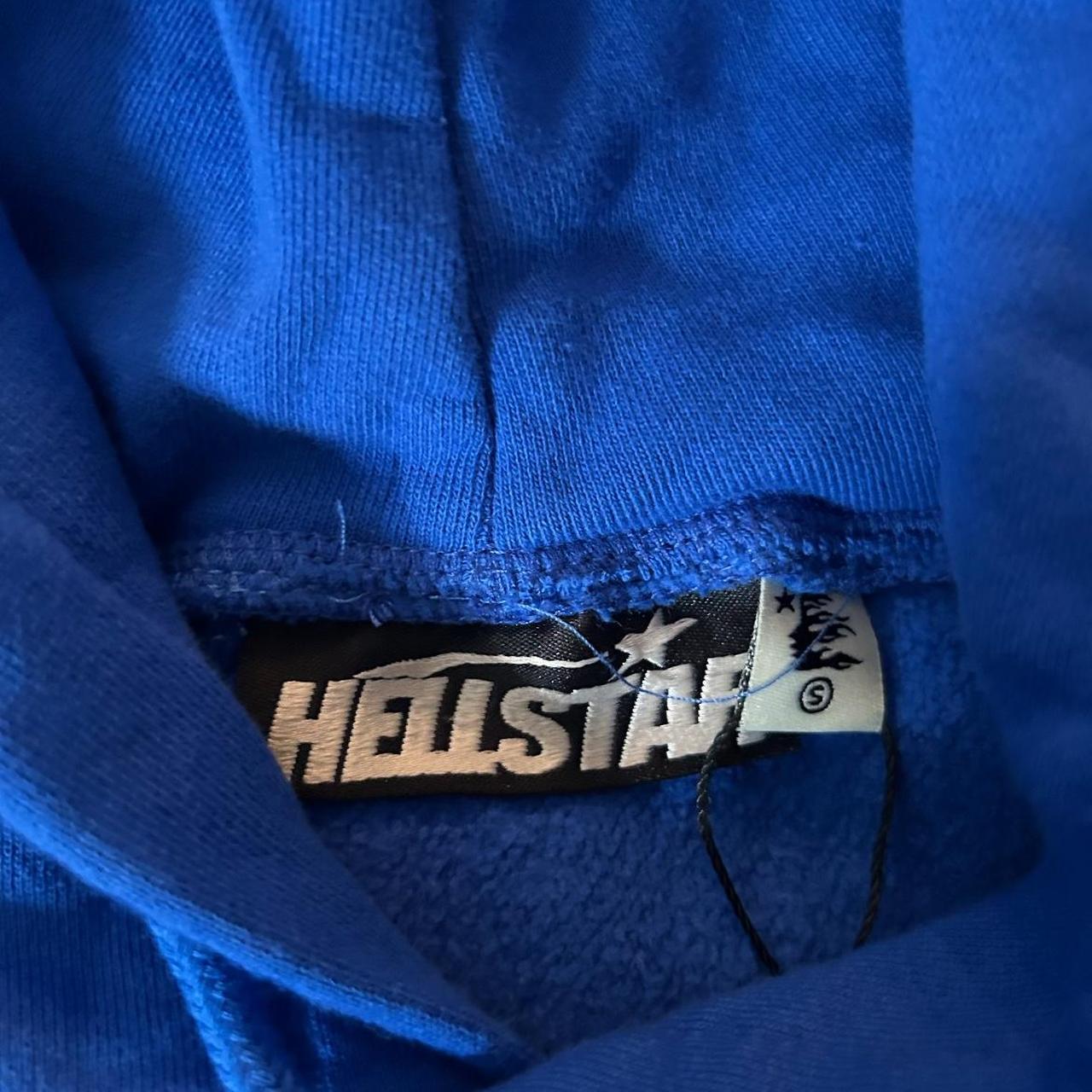 BRAND NEW Blue Hellstar hoodie size small PANTS... | Depop