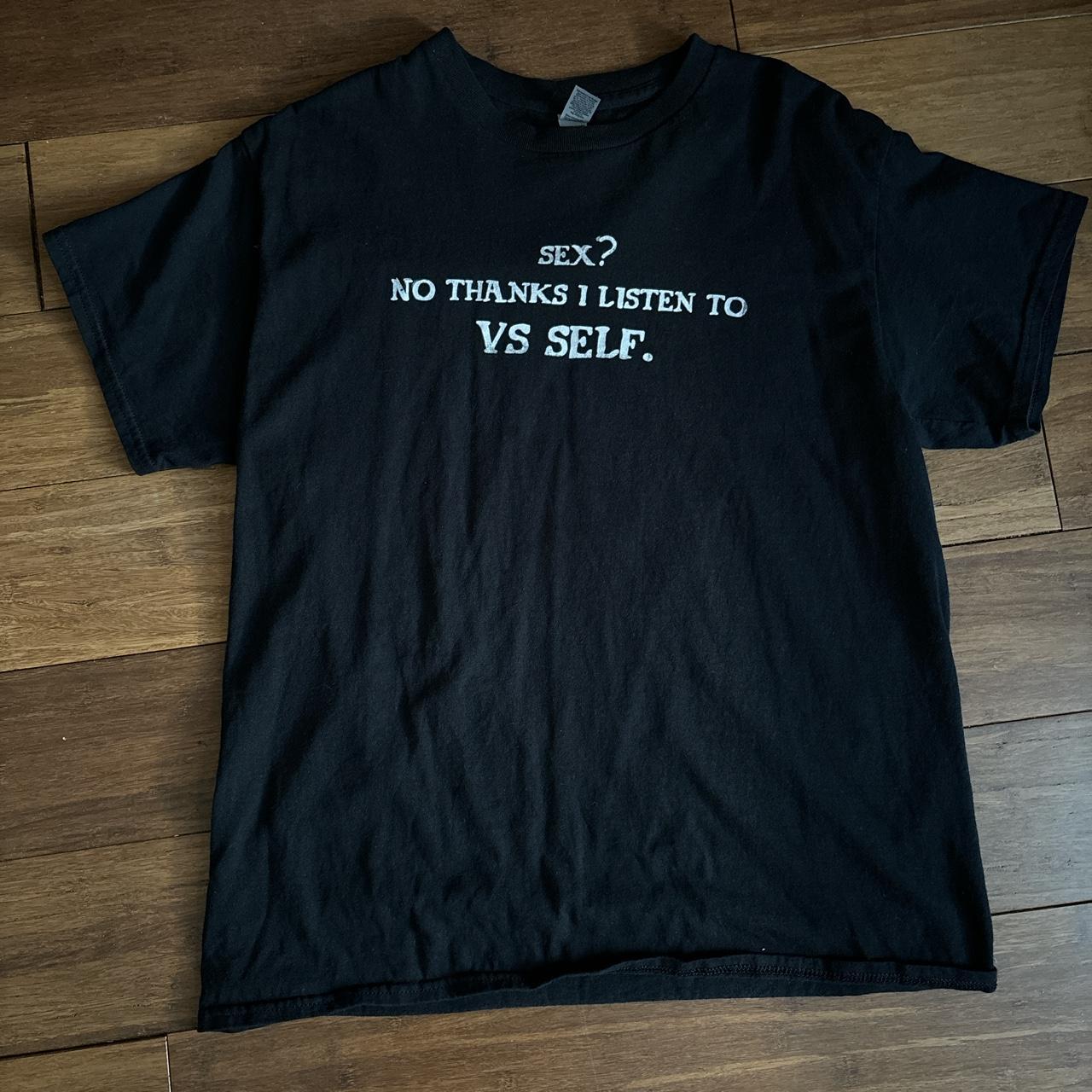 dm rare vs self tee no flaws tag says large but it... | Depop