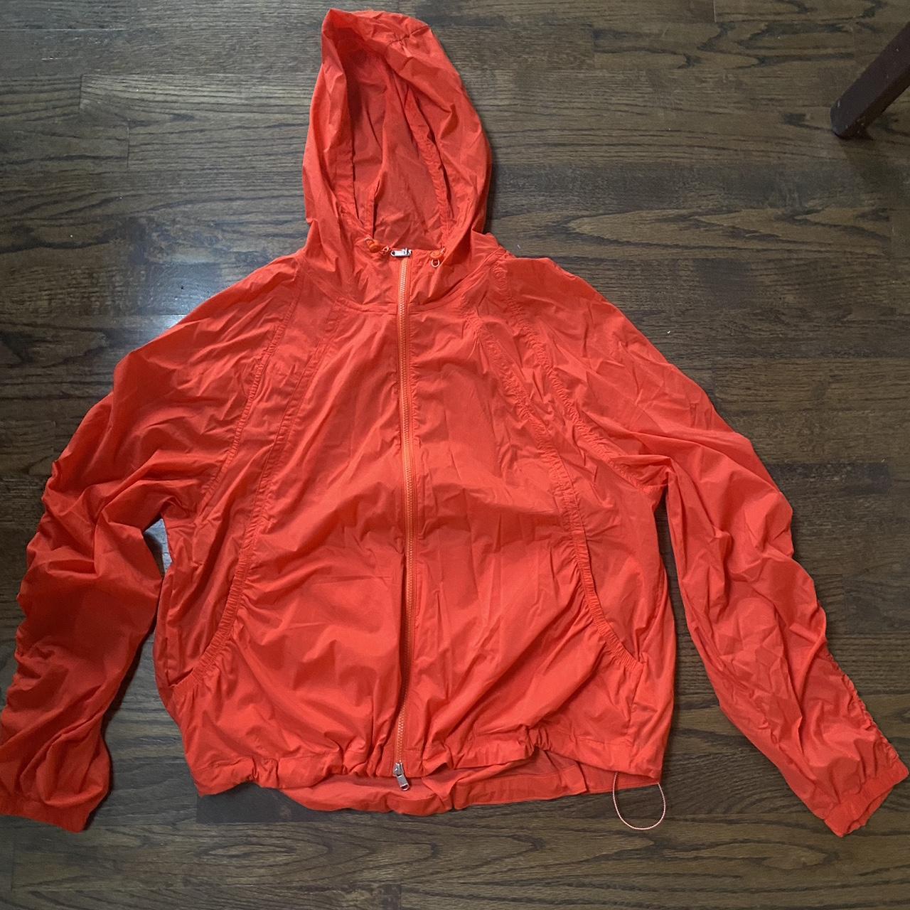 Athleta Orange wind breaker and rain resistant... - Depop