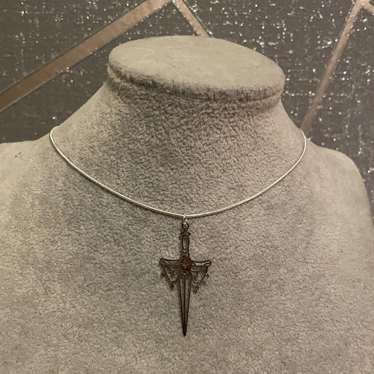 🦌 Handmade dagger snake chain necklace 💐 16 inch... - Depop