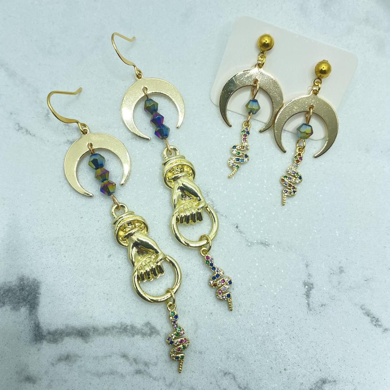 Handmade seeing serpent earring set The seeing... - Depop