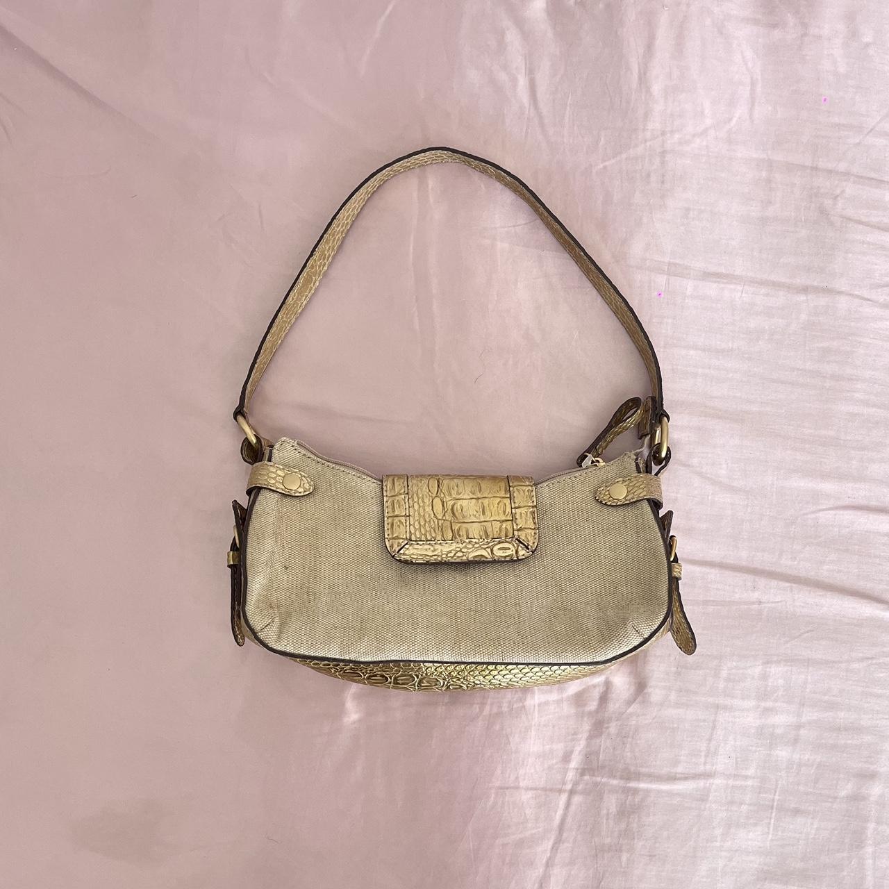 Gold y2k Purse Description: woven fabric y2k purse... - Depop