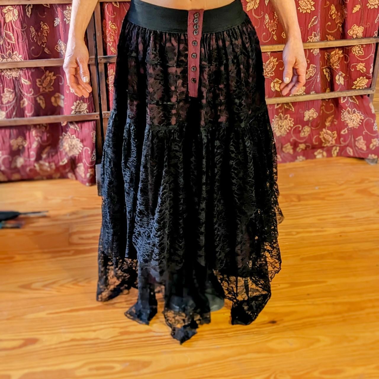 1990s Morbid Goth Full Length Skirt from Hot Topics.... | Depop