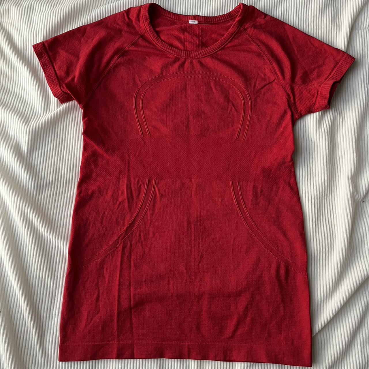 red short sleeve workout top its exactly like a... | Depop