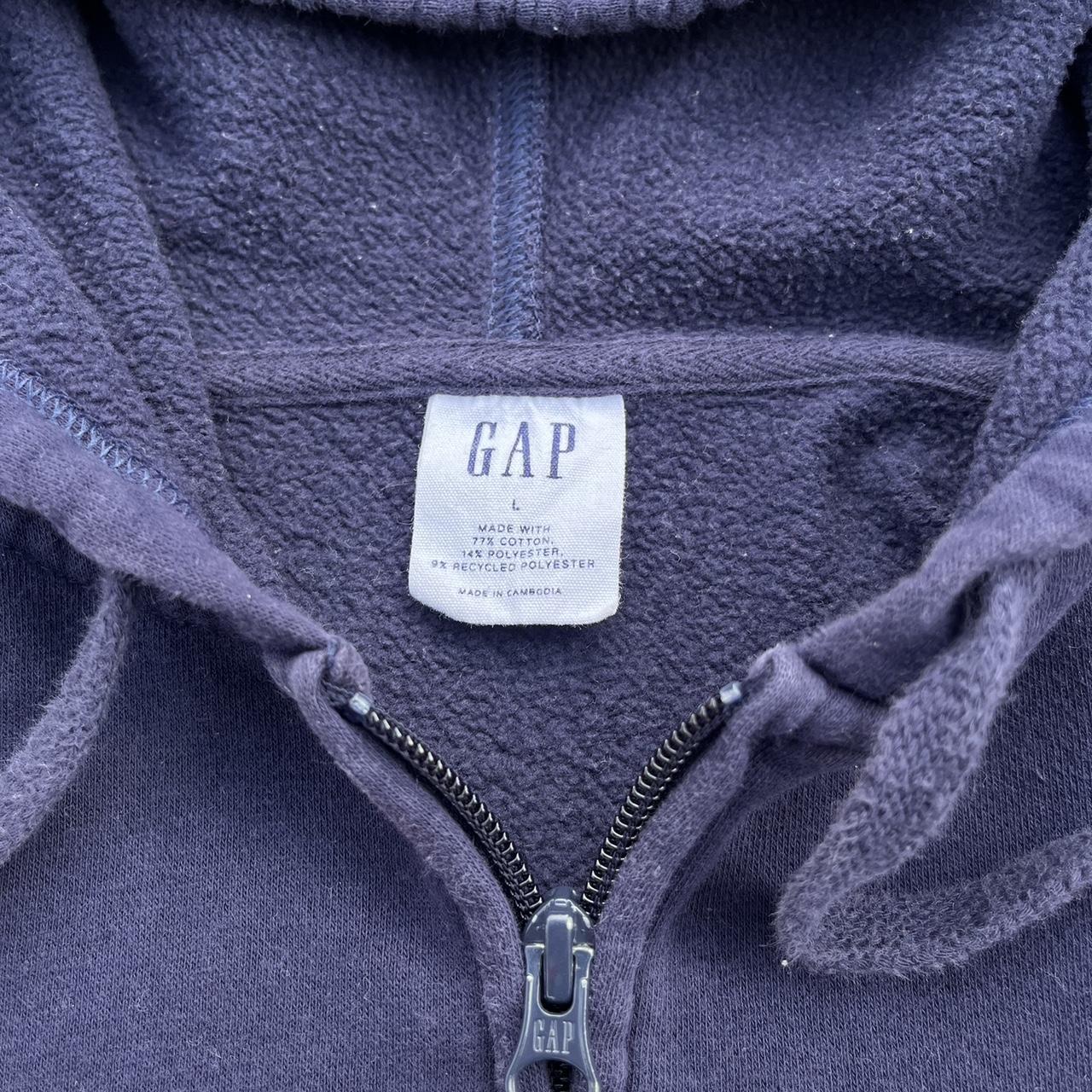 Y2K Gap Navy Zip Up hoodie Size large, fit... - Depop
