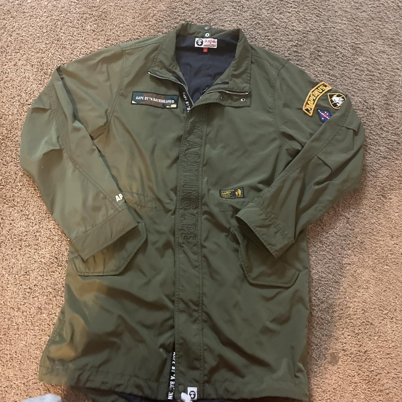 2000’s vintage bape military style jacket don’t... | Depop