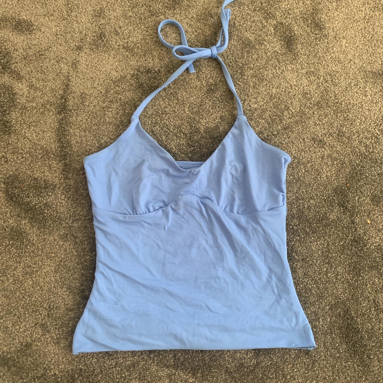 Kookaï blue halter top bought for $70 - Depop