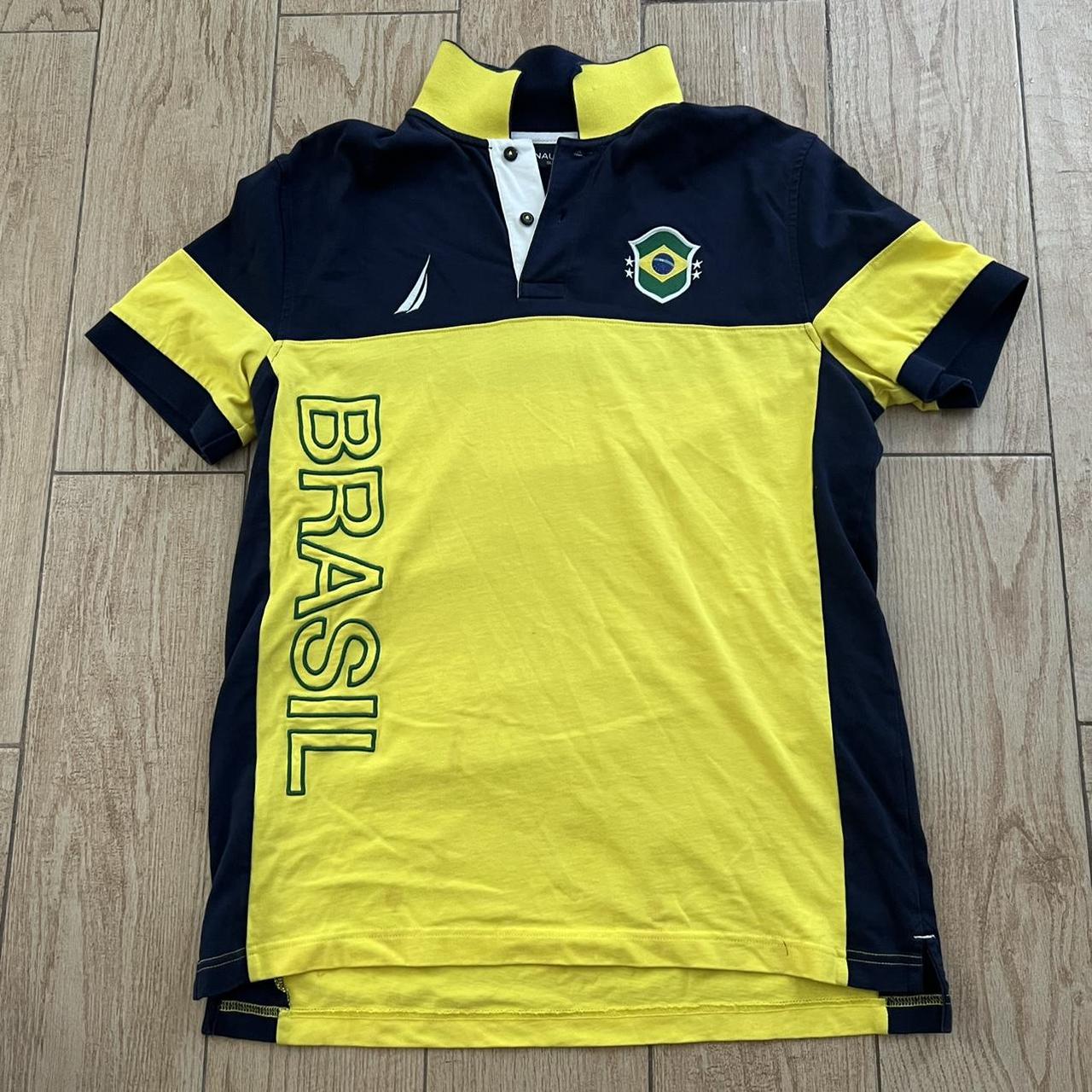 Brazil embroidered nautica polo top. Inner tag says... - Depop