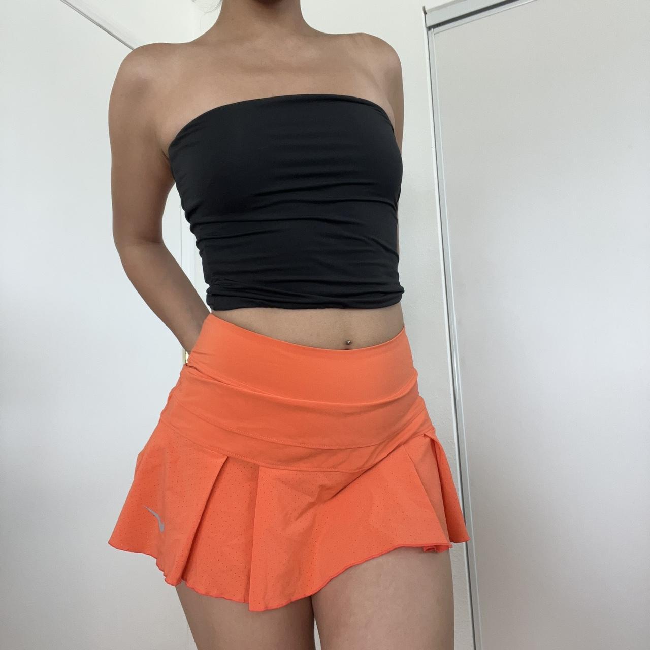 Nike Orange skort size : S-M - Depop