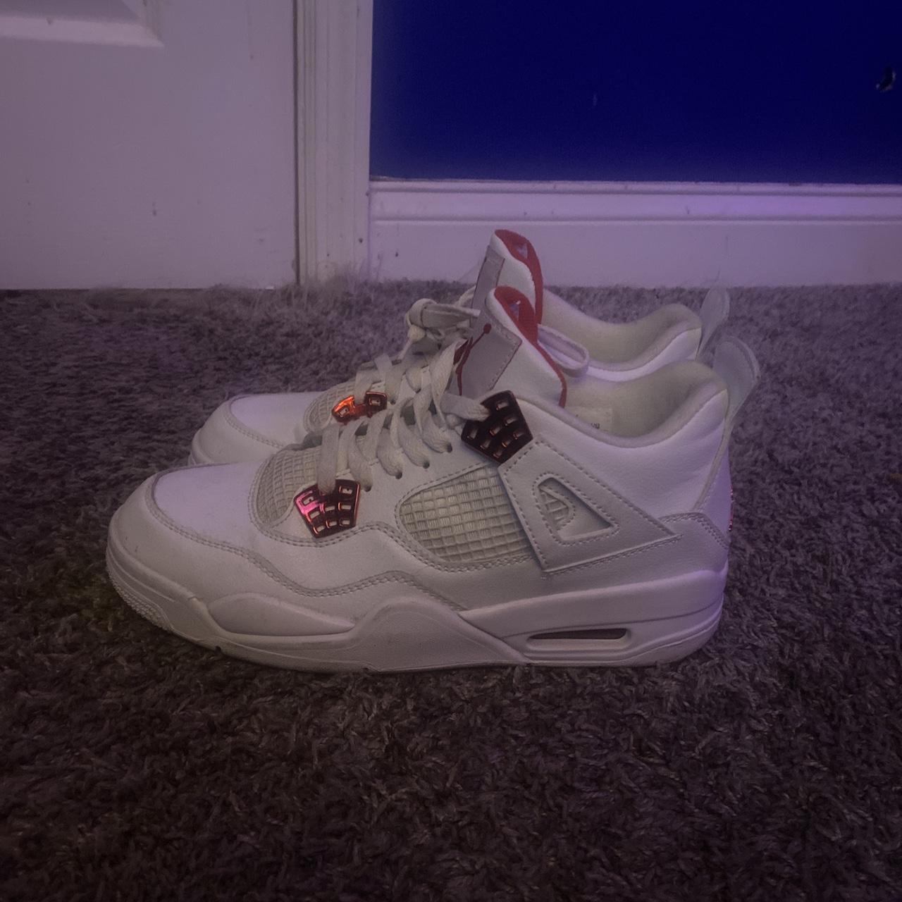 Red metallic 4’s - Depop