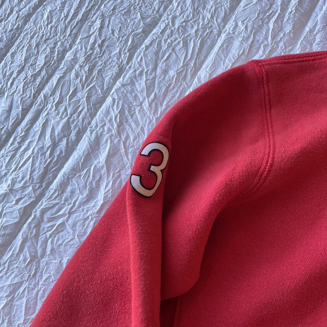 Y2k Nike Red Center Swoosh Hoodie Size: Women's S/... - Depop