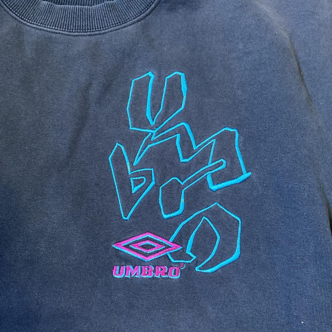 Vintage Umbro Sweatshirt Big Logo 90s Retro Pullover... - Depop
