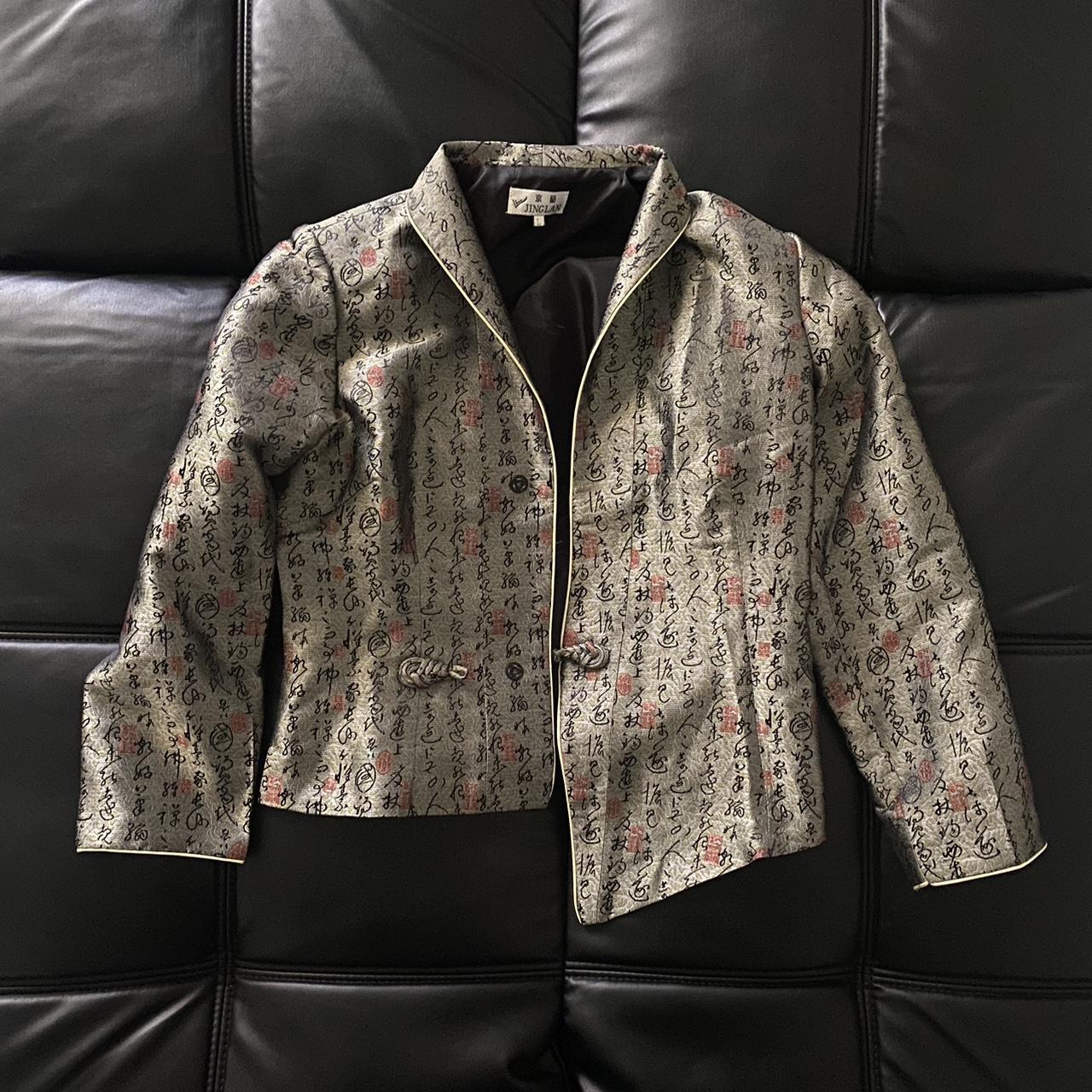 Jinglan Blazer With Eastern Lettering Sleeve: 22... - Depop