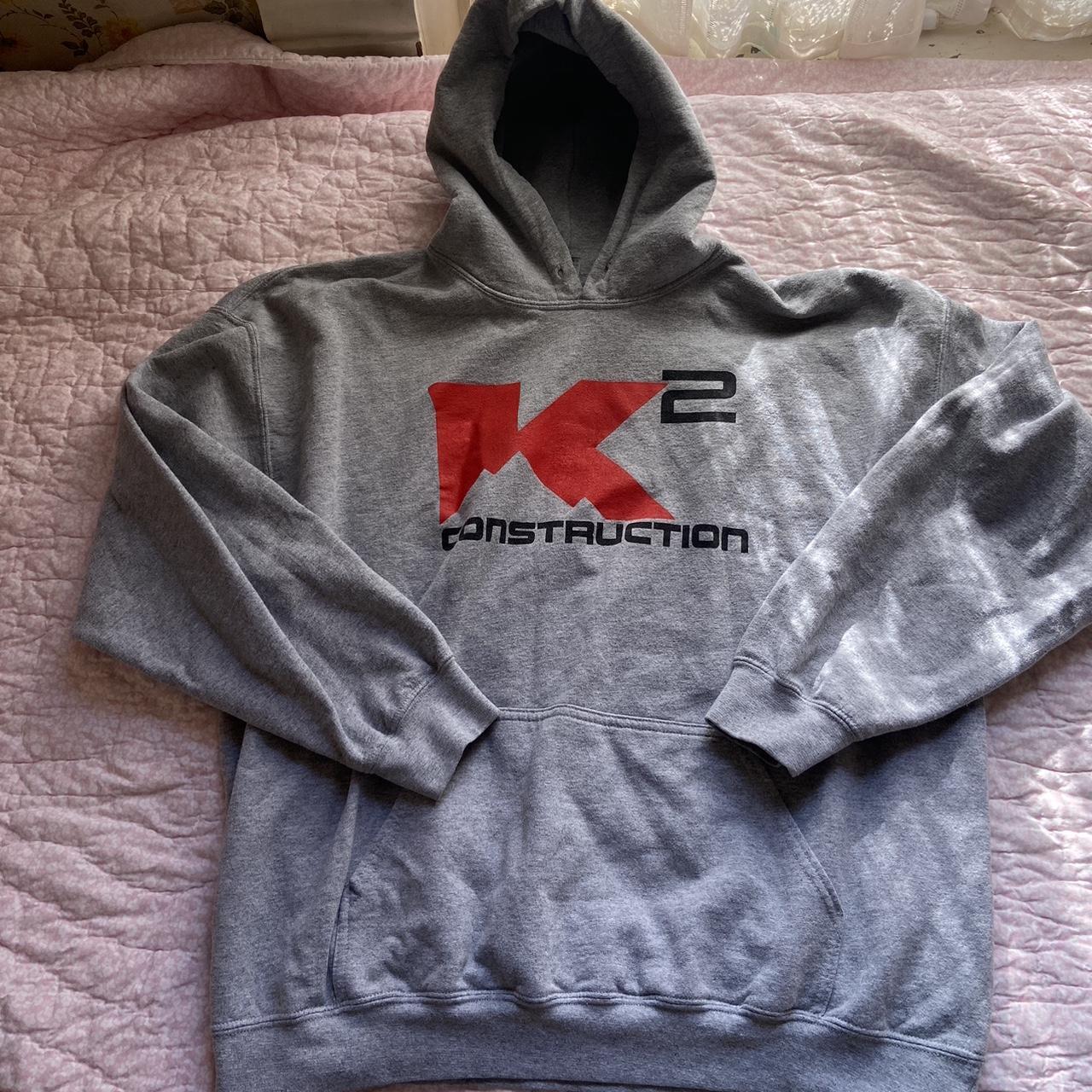 K2 construction grey hoodie 🦨NO PAYPAL🦨 - Depop
