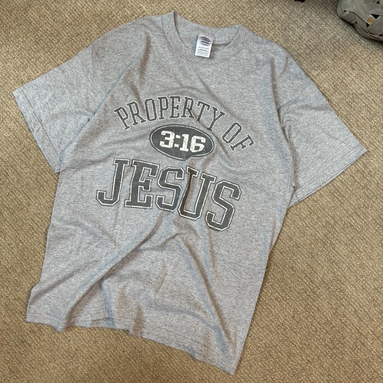 Vintage y2k Jesus tshirt - John 3:16 Measurements... - Depop