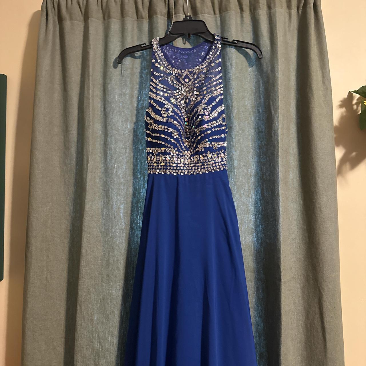 Women's Dress - Blue - XS – Royal blue prom dress wit… - Gem