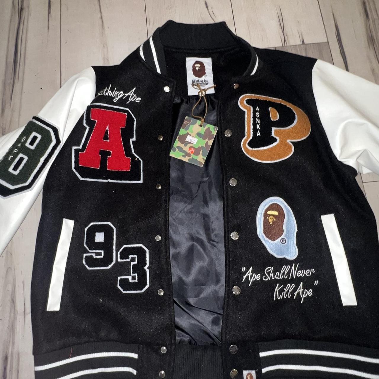 BA Crazy Patch Varsity Jacket (brand new/unworn)... - Depop