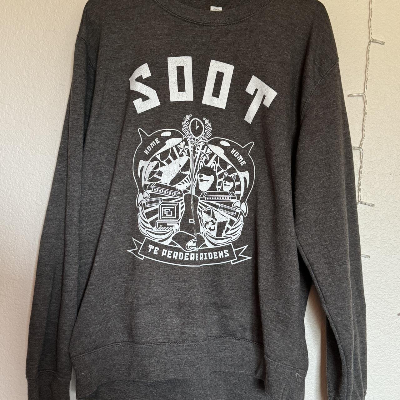 Wilbur Soot College Sweater in Grey, size large.... - Depop
