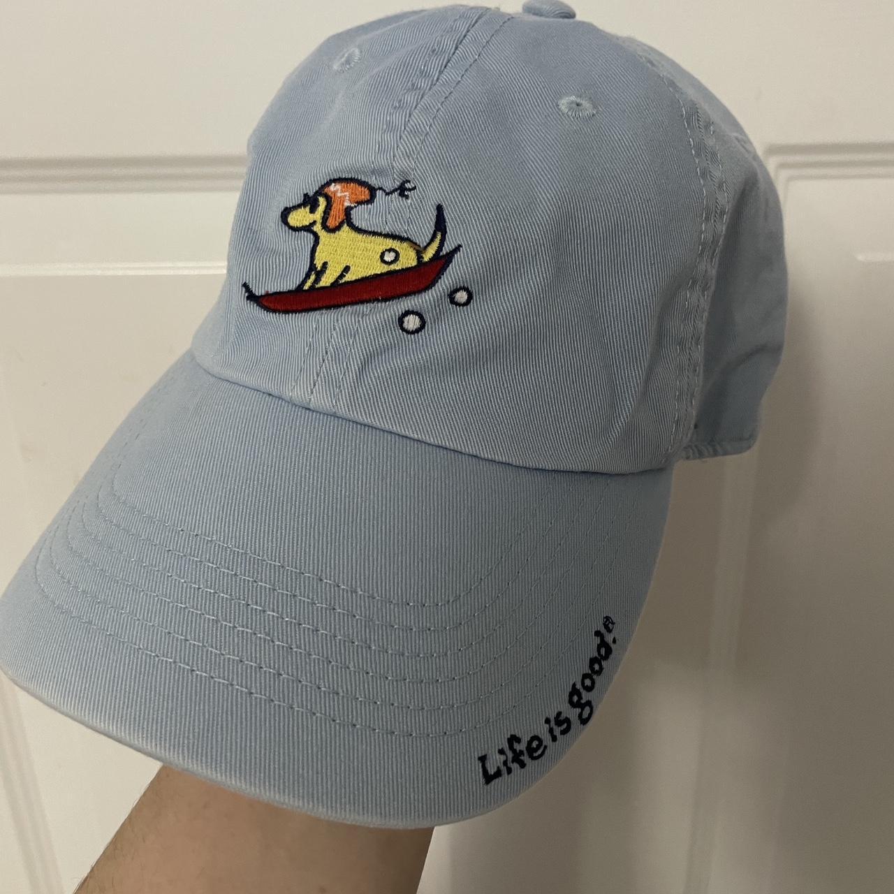 Life is good Hat Blue adjustable Good condition No... | Depop